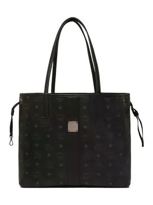 Mcm Monogram Tote Bag - Black