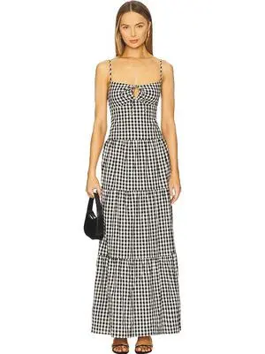 MORE TO COME Lili Maxi Dress - Black & White