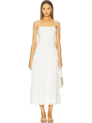 Rag & Bone Presley Plaid Midi Dress - White