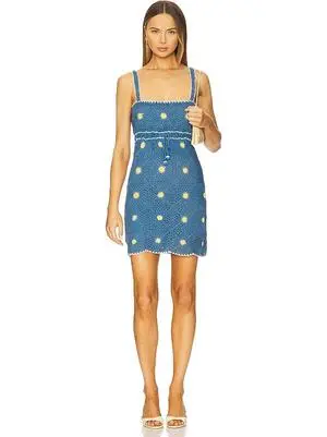 Saylor Aster Crochet Dress - Bluebird