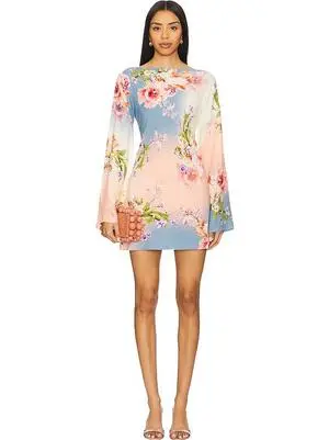 Hemant & Nandita Short Dress - Blue Ivory