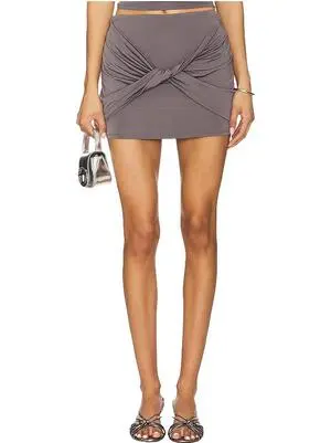 LOVERS AND FRIENDS Leah Mini Skirt - Slate Grey