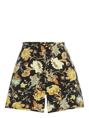 Ulla Johnson Cade Silk Shorts Yellow