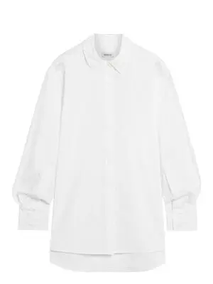 Simkhai Chandler Cotton-Blend Poplin Shirt White