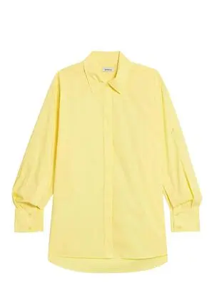 Simkhai Chandler Cotton-Blend Poplin Shirt Yellow