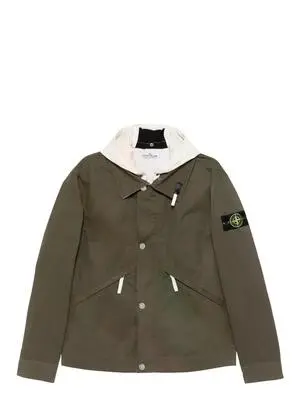 Stone Island Jacket With Compass Badge - Green