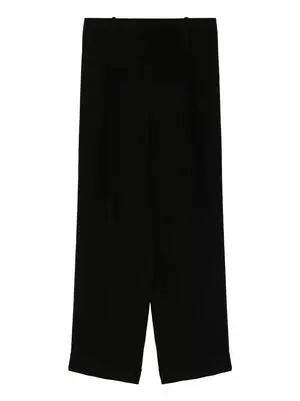A.M.G. Pleat-detailed Trousers - Black