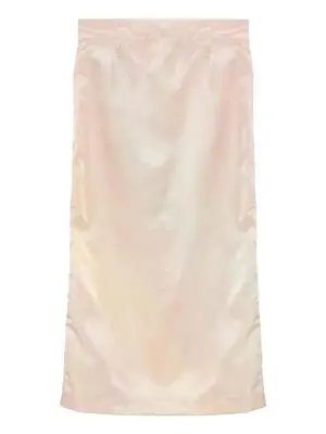 A.M.G. Rear-slit Midi Skirt - Pink