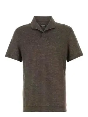 Zegna Linen T-shirt - Brown