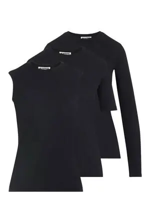 JIL SANDER Cotton T-shirts - Black