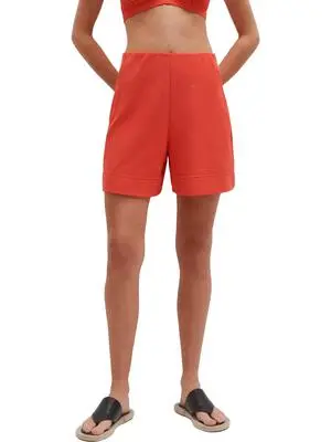 ME+EM A-line Towelling Short - Bright Papaya
