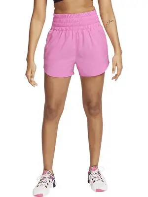 Nike One Dri-fit Ultra High-waisted 3" Brief-lined Shorts - Red