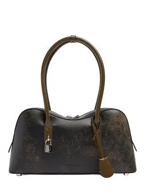 Stella McCartney Ryder Trompe O' Loeil Print Shoulder Bag Mud