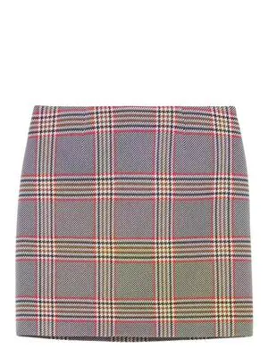 A.M.G. Checked Mini Skirt - Blue