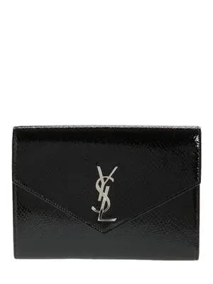 SAINT LAURENT Cassandre Snakeskin Embossed Clutch