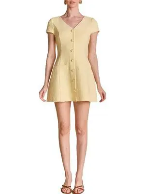 Endless Rose Tweed A-line Mini Dress - Butter