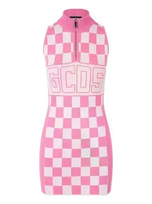 Gcds Logo-print Minidress - Pink