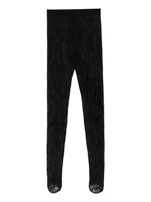 Wardrobe.NYC Lace Stirrup Tights - Black