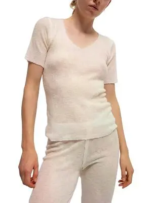 GUDRUN & GUDRUN Barbara Short-sleeve Top - Neutrals