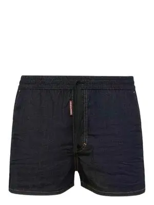 Dsquared2 Logo-tag Denim Shorts - Blue