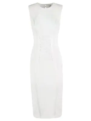 Elisabetta Franchi Open-back Midi Dress - White