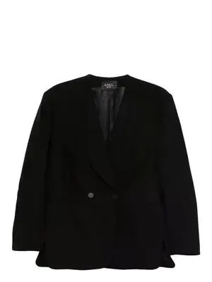 A.M.G. Double-Breasted Blazer Black