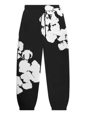 DENIM TEARS Big Cotton Wreath Track Pants Black