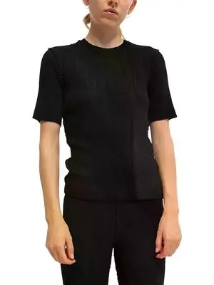 GUDRUN & GUDRUN Brita Ribbed T-shirt - Black