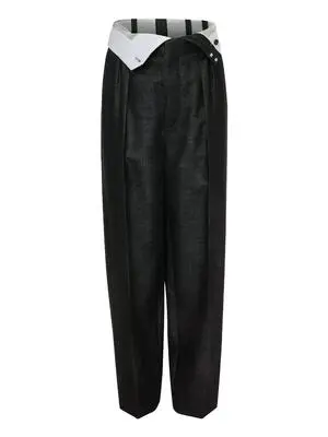 VICTORIA BECKHAM Pleated High-Waist Trousers