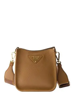 Prada Mini Leather Shoulder Bag - Caramel