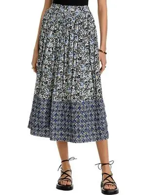 AREA STARS Vine Midi Skirt - Blue