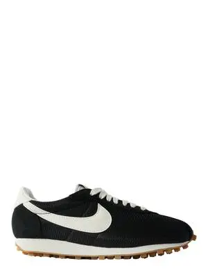 Nike Ld-1000 Suede And Leather-trimmed Mesh Sneakers - Black