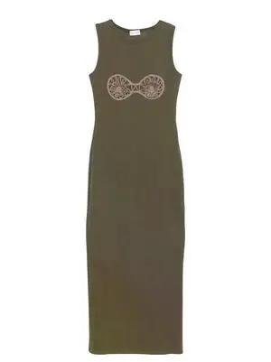 Magda Butrym Ribbed Midi Dress - Green