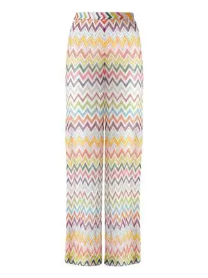Missoni Zigzag-pattern Trousers - White
