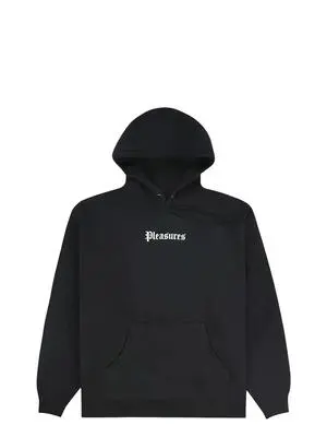 PLEASURES Logo-embroidered Hoodie - Black