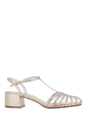 ANTONIO BARBATO MAESTRI VENEZIANI Strappy Block-heel Pumps - Gold