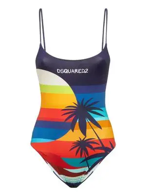 Dsquared2 Graphic-print Bodysuit - Orange