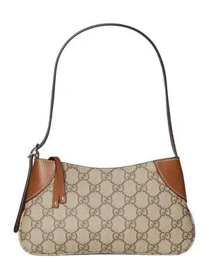Gucci GG Emblem Medium Bucket Bag Beige