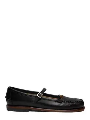 SEBAGO Leather Ballerina Shoes - Black