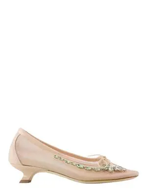 Simone Rocha Crystal-embellished Pumps - Neutrals