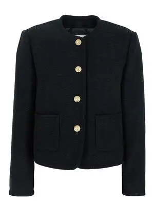 DUNST Crewneck Jacket With Jewel Buttons