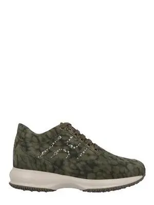 Hogan Interactive Leather Sneakers Green