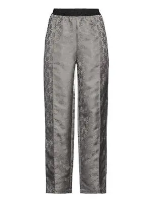 CONNOR & BLAKE Wide-leg Jacquard Pants - Grey