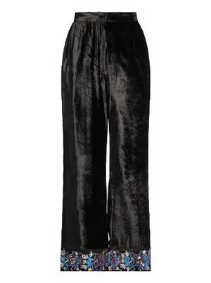 CONNOR & BLAKE Wide-leg Velvet Pants - Black