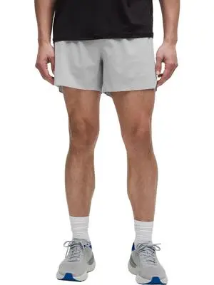 Lululemon Fast And Free Lined Running Short 5" Silver Drop