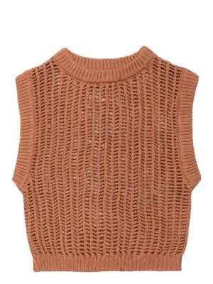Deluc Boetti Open Stitch Sweater Vest - Bronze