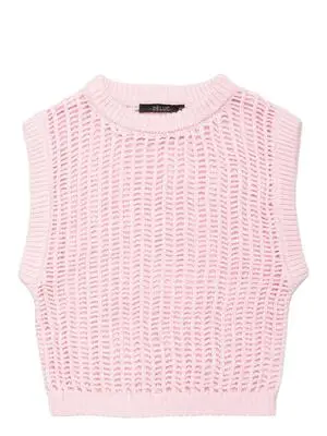 Deluc Boetti Open Stitch Sweater Vest - Pink