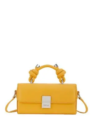 BEHNO Micro Mary Soft Leather Crossbody Bag - Pollen