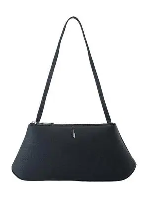 BEHNO Mini Elizabeth Soft Leather Pouchette Shoulder Bag - Black