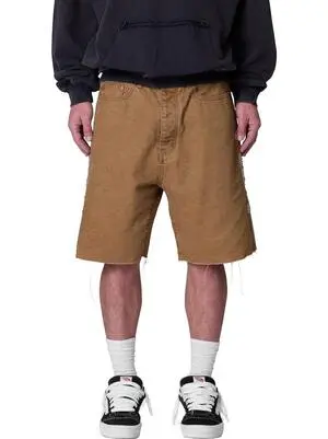 Mnml Mojave Raw Hem Canvas Shorts - Tan